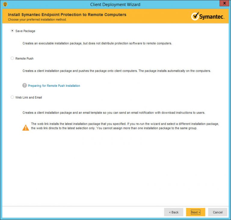 วิธีการติดตั้ง Symantec Endpoint Protection